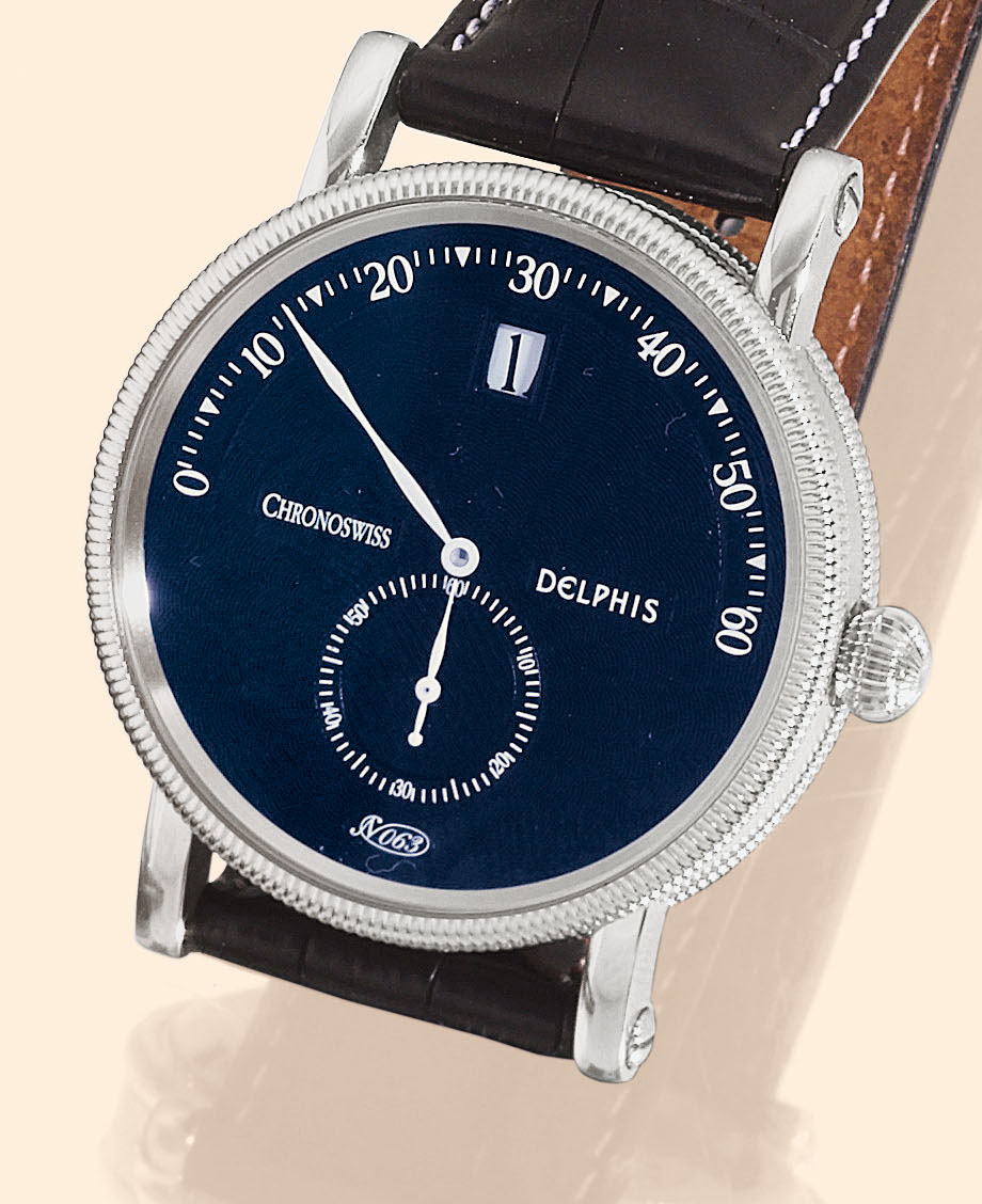Stainless Steel "Delphis" Black Dial Chronoswiss, "Delphis", No. 063 ...