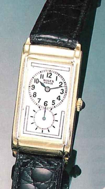 Rolex "Prince Classic", Ref. 1862, 1930's. Very fine rectangular, 9 ct ...