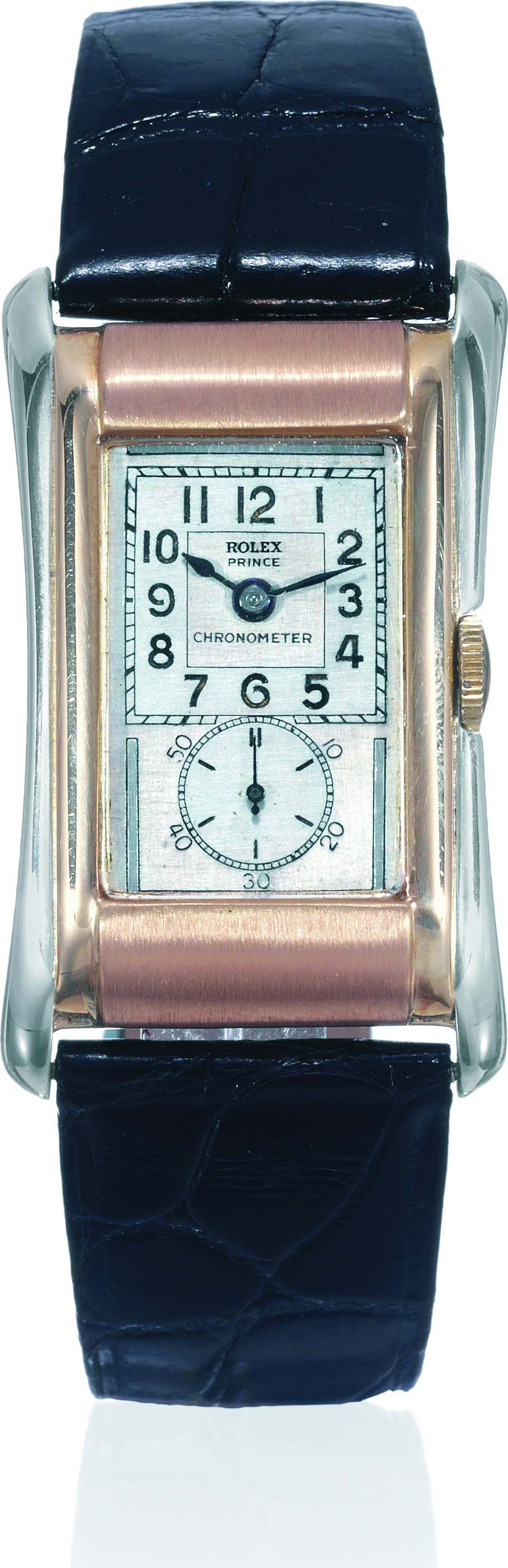 Stainless Steel Pink Gold Prince Brancard Rolex, "Prince Chronomètre ...