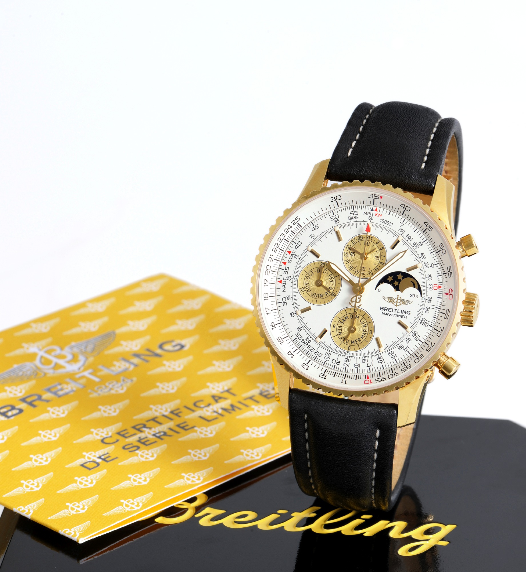 Breitling Yellow Gold Breilting Navitimer Olympus Breitling, 1884 ...