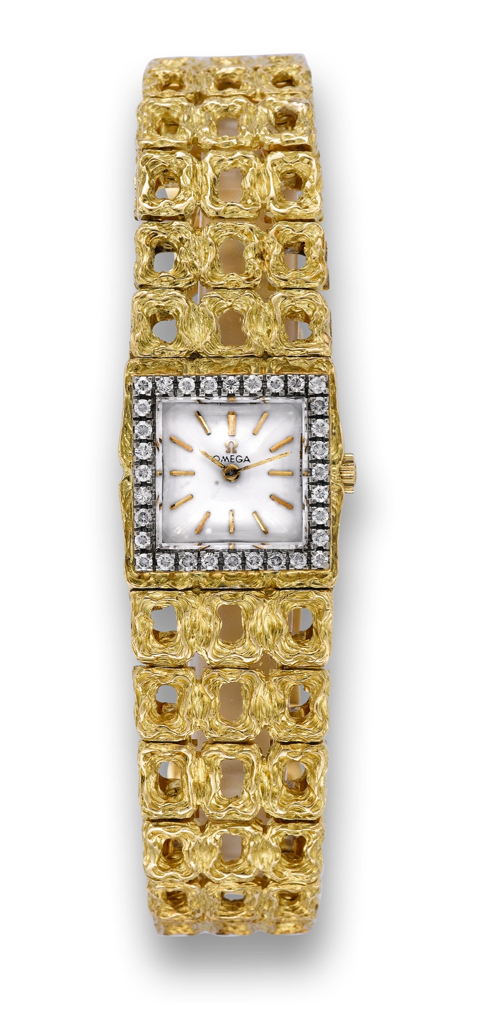 OMEGA MAILLES D'OR ET DIAMANTS Omega, movement No. 204000064, case No ...