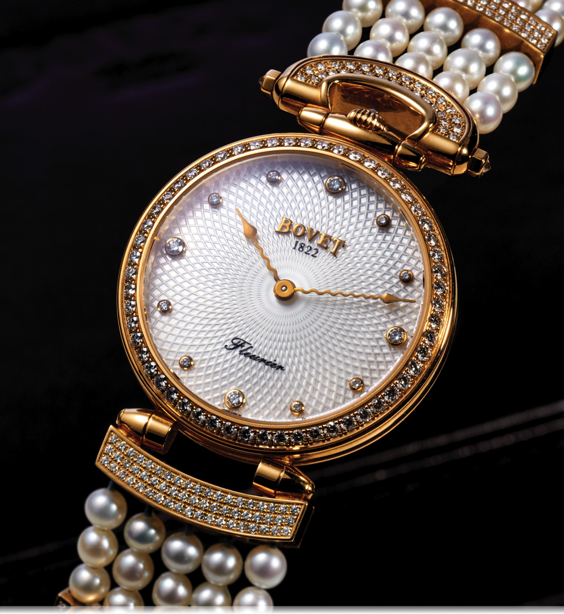 BOVET LADY'S MOTHER-OF-PEARL DIAMONDS & PEARLS PINK GOLD Bovet ...