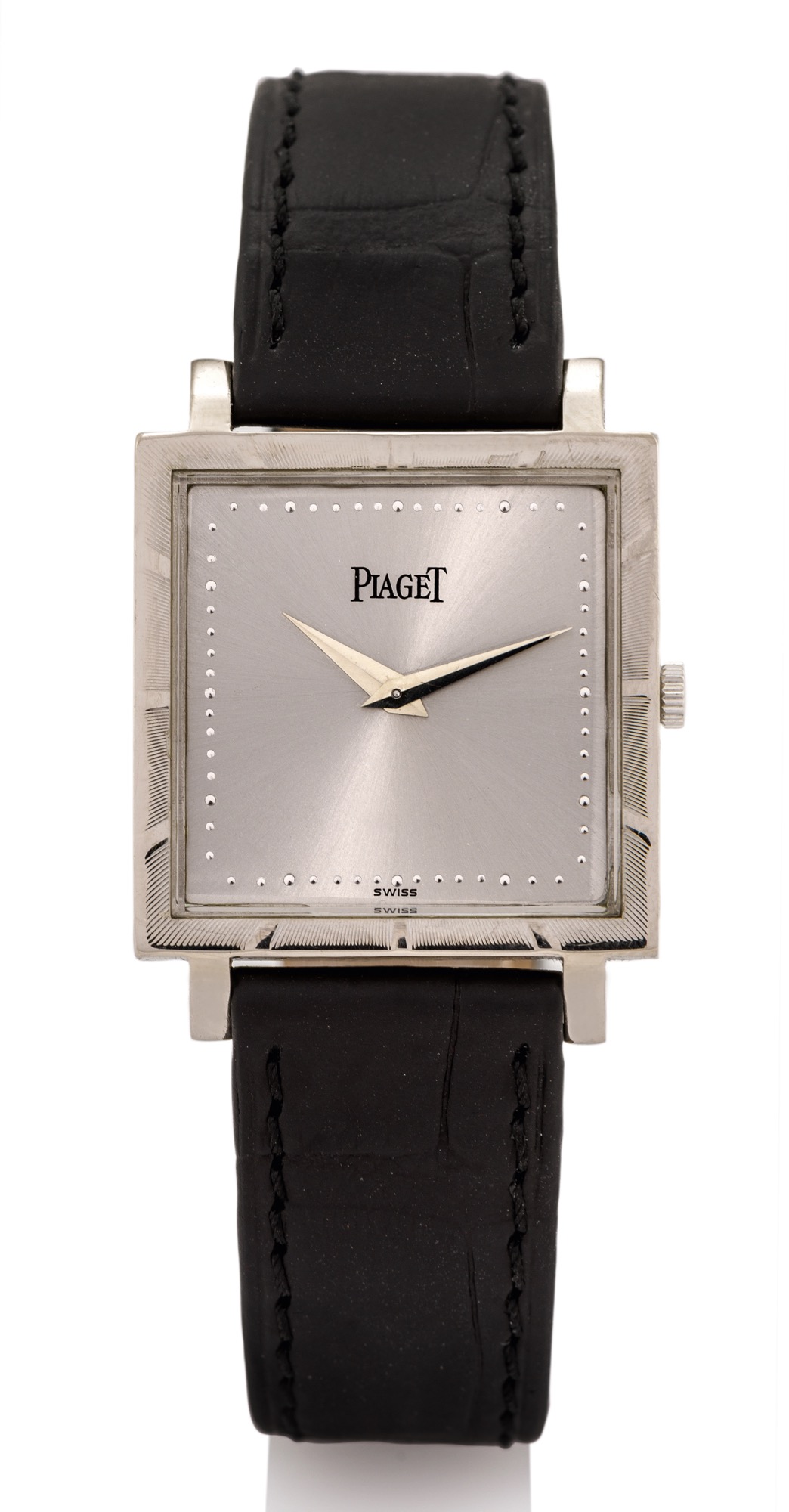 PIAGET SQUARE WHITE GOLD Piaget, movement No. 663433, case No. 117848 ...