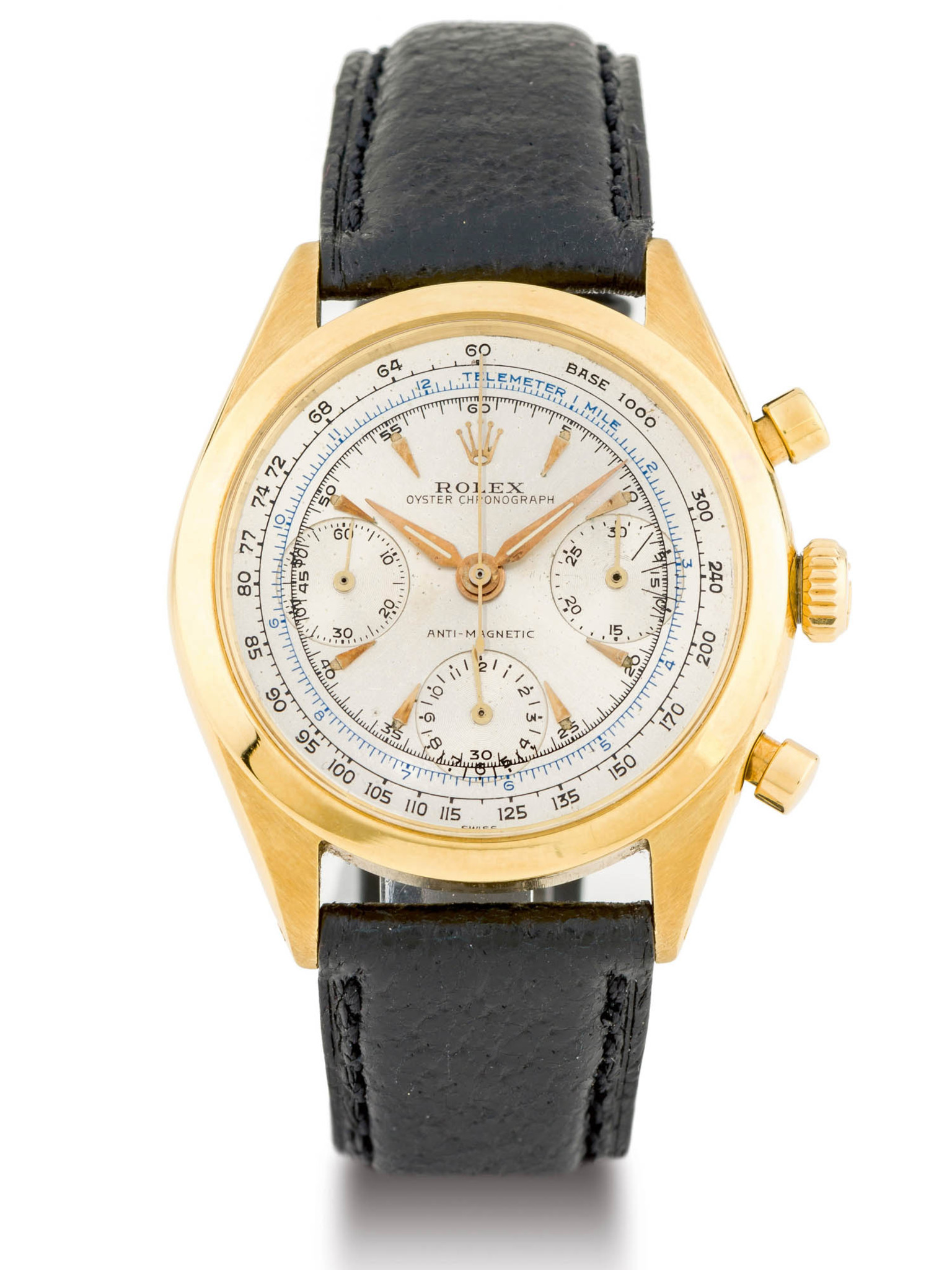 ROLEX AN ATTRACTIVE 18K YELLOW GOLD PRE-DAYTONA, REF. 6238 Very Fine ...